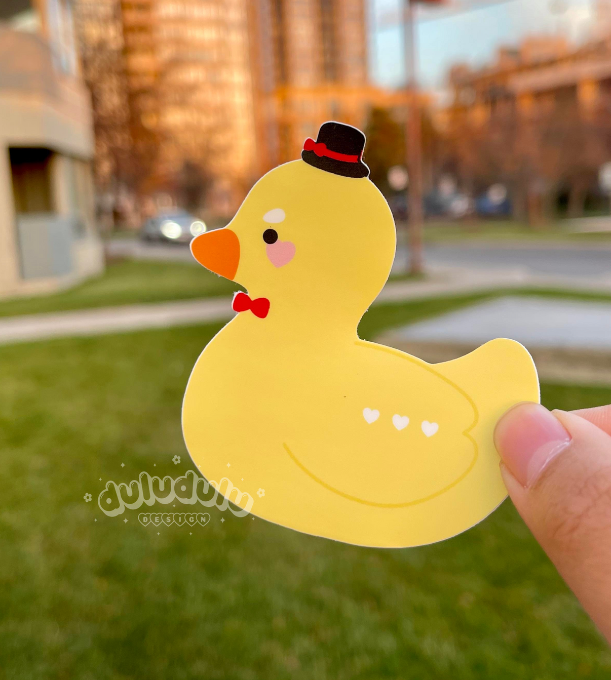 Gentleman Duck Vinyl Sticker – duluduludesign
